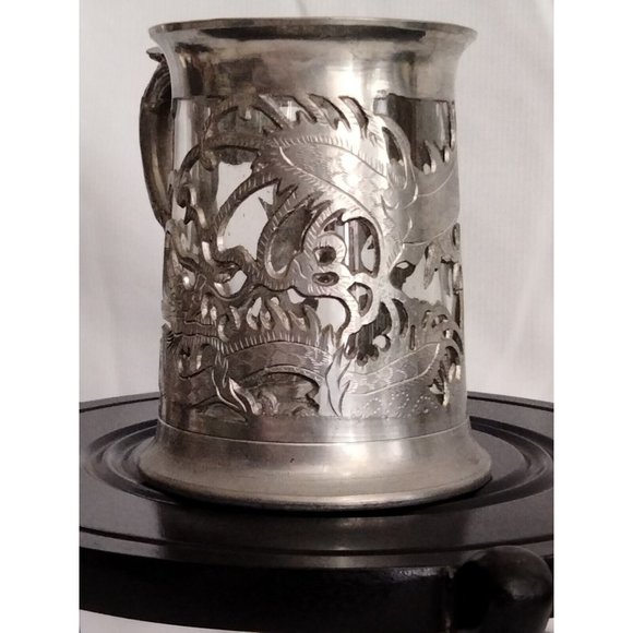 Yee Kee | Dining | Yee Kee Swatow Marked Detailed Pewter Dragon Stain ...